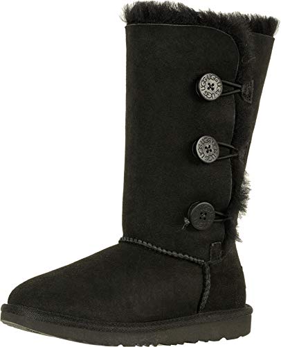 UGG Unisex-Child Bailey Button Triplet Ii Boot, Black, 03