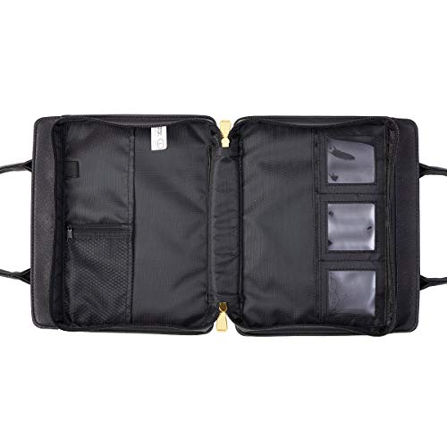Blessed Purse Style Bible Cover for Women Black Faux Leather, Black Medium