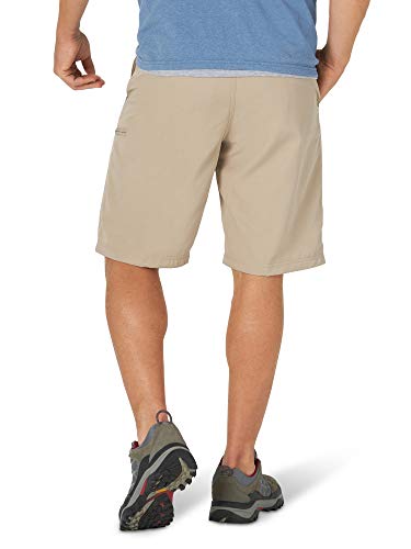 Wrangler Authentics Men's Performance Side Elastic Utility Short, Desert Sand, 38
