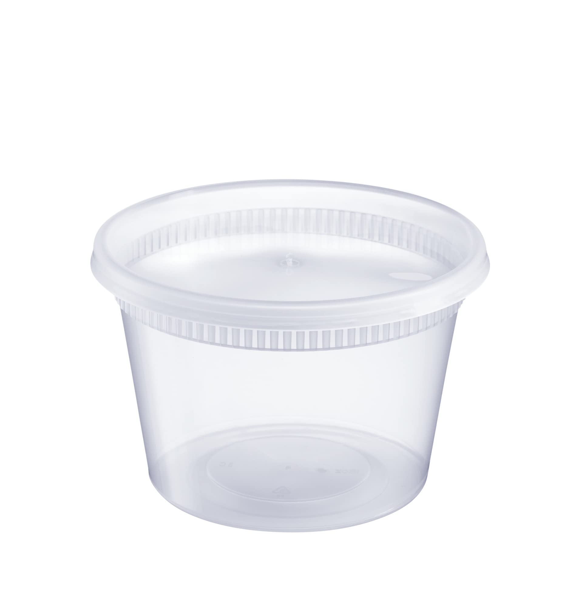 GUSTO [48 Sets 16 oz. Plastic Deli Disposable Food Storage Containers With Airtight Lids (Formerly Comfy Package)