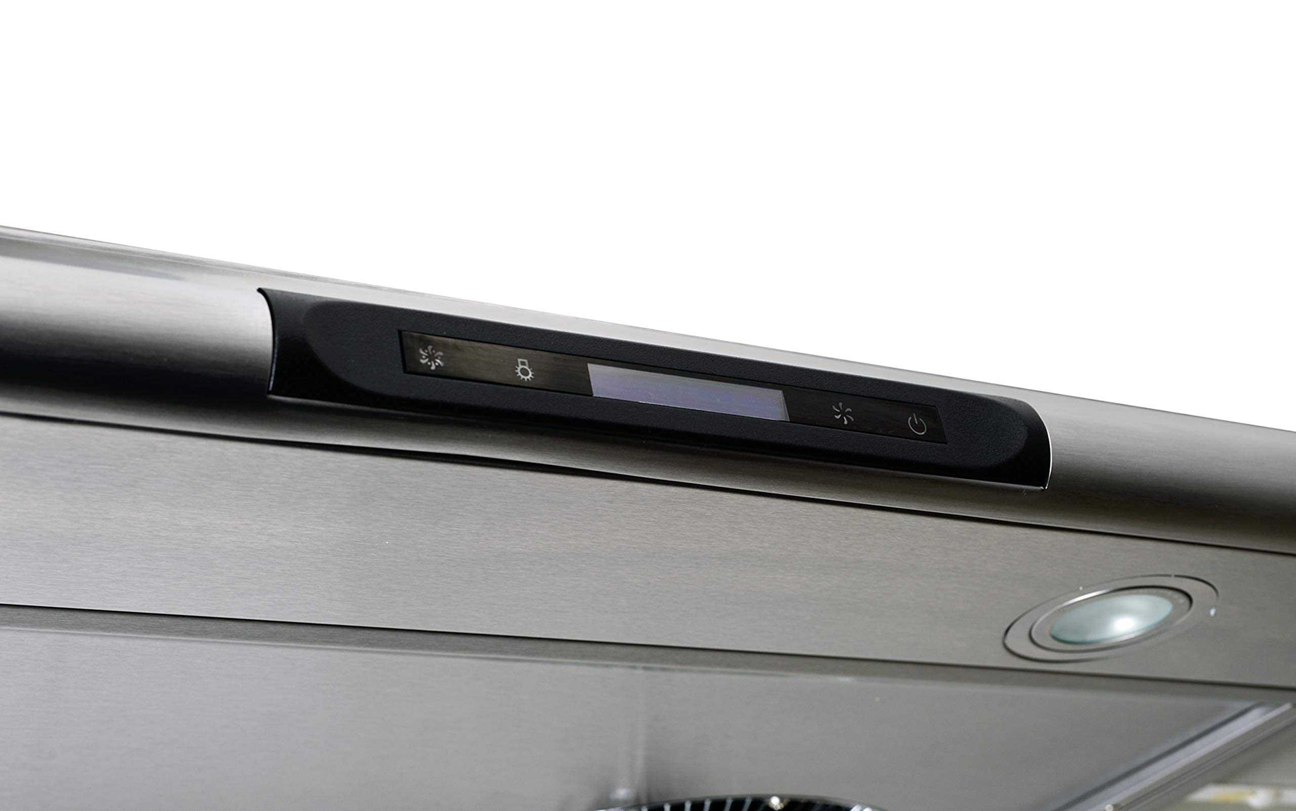 Hauslane | Chef Series 30” C400 Range Hood Slim Under Cabinet Kitchen Extractor - Stainless Steel Design with Self Cleaning - 6-Speed Setting Exhaust Fan and Halogen Lamp - 3-Way Venting