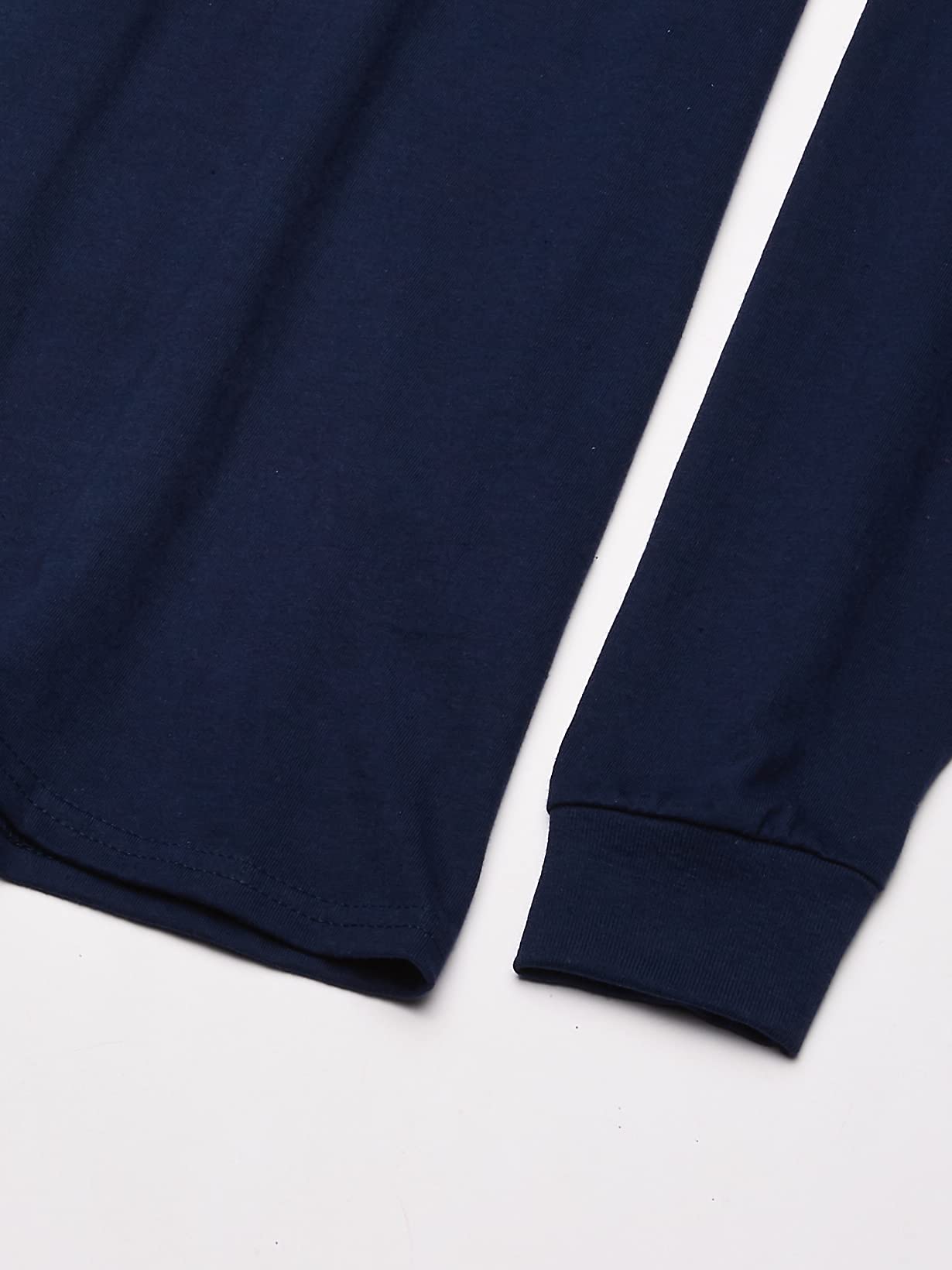 Hanes mens Hanes Men's Beefy Heavyweight Long Sleeve T-shirt Shirt, Navy, X-Large US