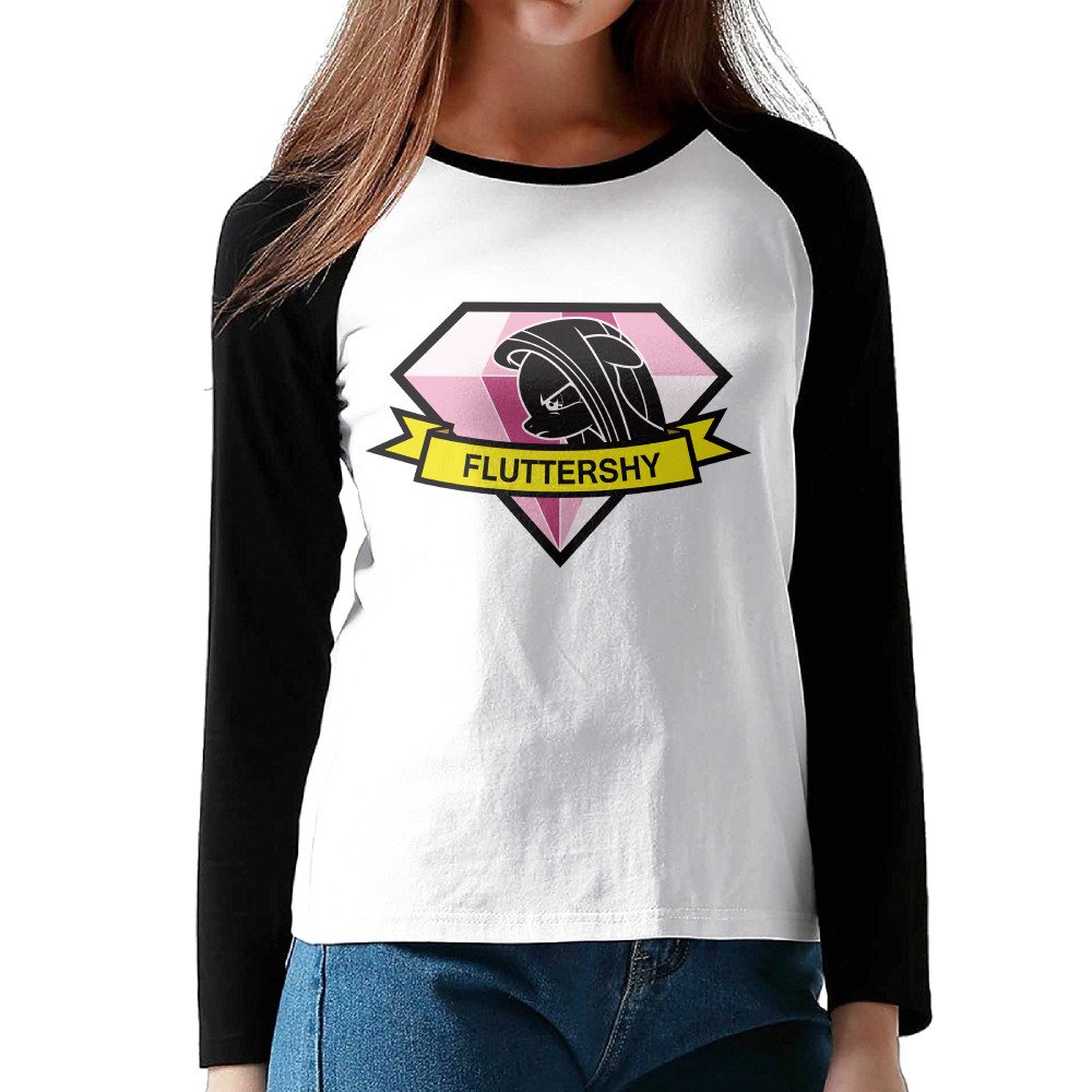 Womens Diamond Dogs Fluttershy Long Sleeve Raglan Baseball T-Shirt