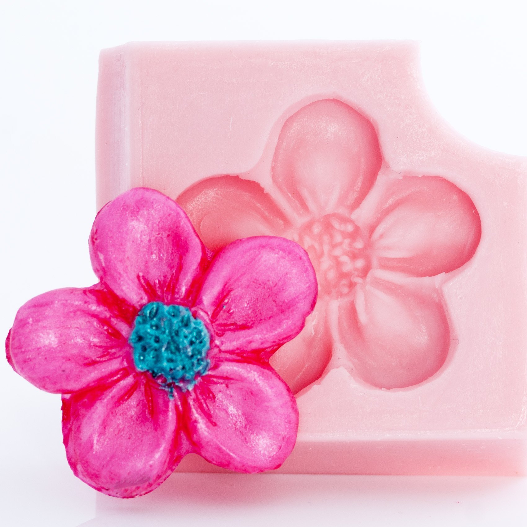 Flower Silicone Mold Food Safe Fondant, Chocolate, Candy, Resin, Polymer Clay, Jewelry, Craft Mold. Flexible and easy to use.