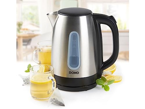Domo DO496WK Electric Kettle 1.7 L 2200 W Stainless Steel Stainless Steel Water Level Indicator Cordless