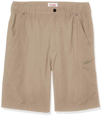 Wrangler Authentics Men's Performance Side Elastic Utility Short, Desert Sand, 38