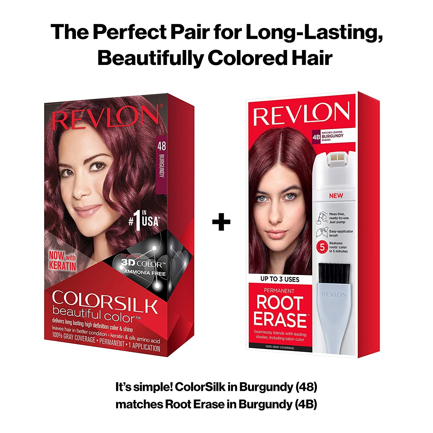 Colorsilk By Revlon, Ammonia-Free Permanent, Haircolor: Burgundy #48-1 Ea (Pack of 3)