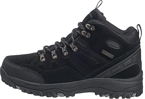 Skechers Men's Relment Pelmo Hiking Boot, Black, 11