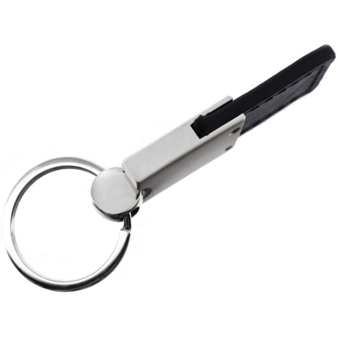 Au-TOMOTIVE GOLD Duo Rectangular Leather Key Chain for Honda CR-Z (Black)