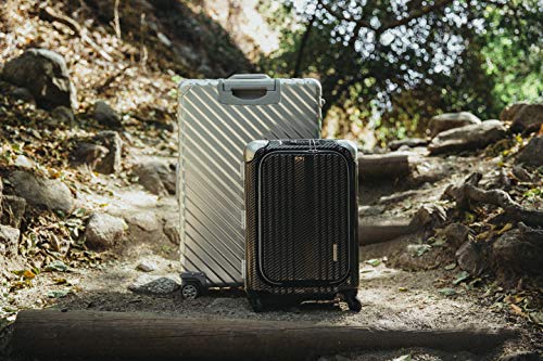 Enkloze KLASIK Aluminum Carry-On Suitcase - Spinner 100% Aluminum TSA Approved (Suitcase - 24", Silver)