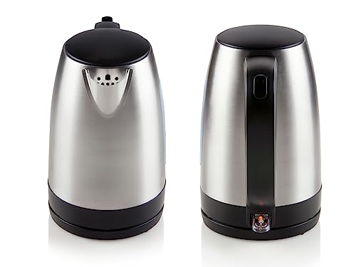 Domo DO496WK Electric Kettle 1.7 L 2200 W Stainless Steel Stainless Steel Water Level Indicator Cordless