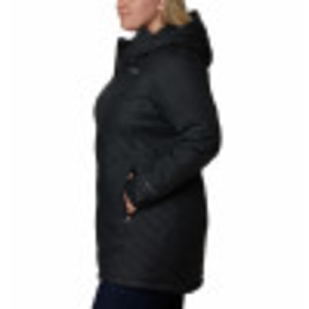 Columbia Women's Heavenly Long Hooded Jacket, Black, 2X