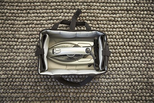 Yamazaki Home Tower 2-in-1 Mat and Bag Portable Folding Iron Pad Cover, W33XD18XH18cm, Black