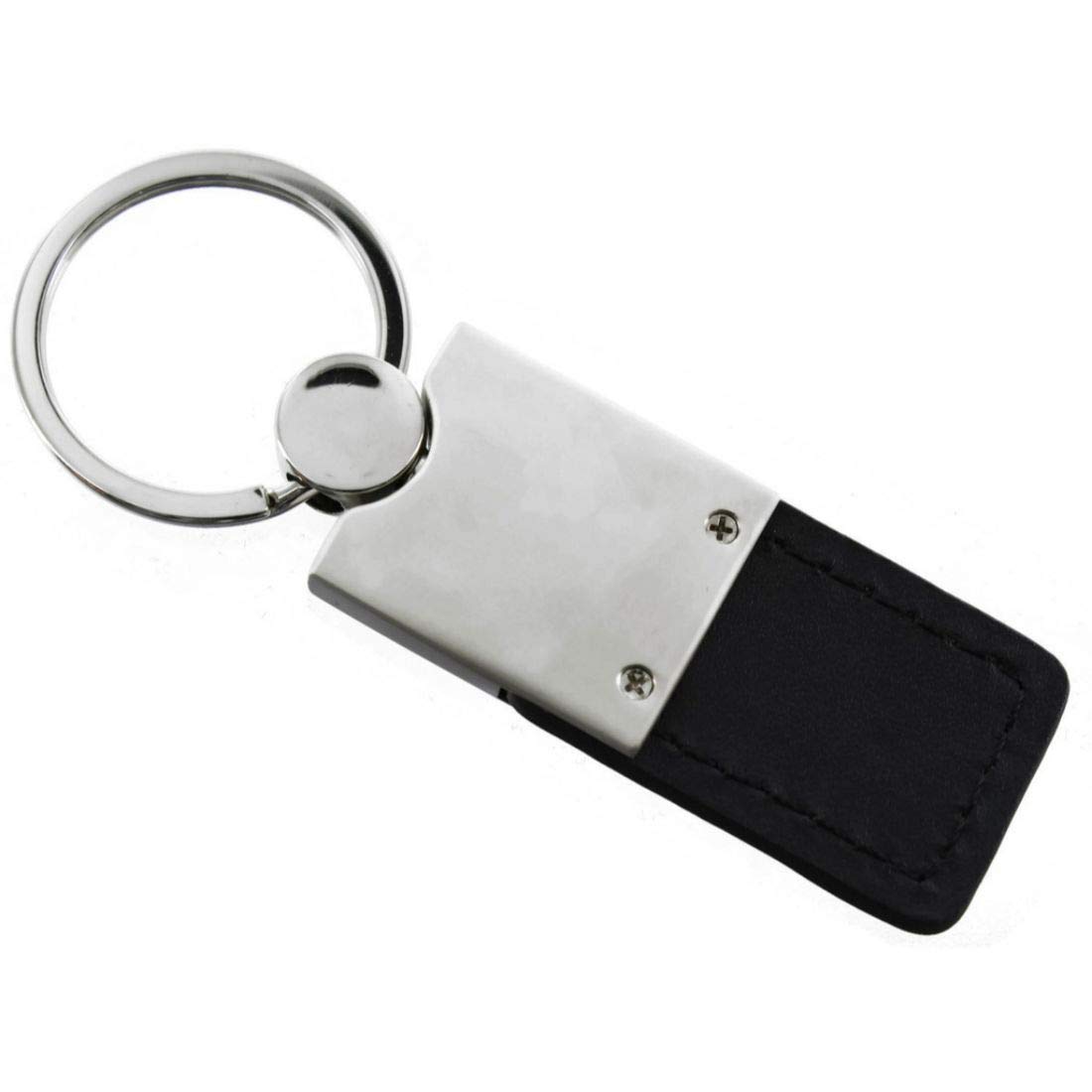 Au-TOMOTIVE GOLD Duo Rectangular Leather Key Chain for Honda CR-Z (Black)