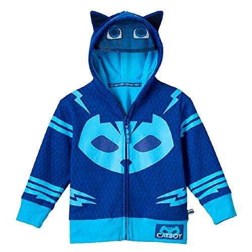 PJMASKS Little Boys' Toddler Catboy Hoodie, Blue, 3T