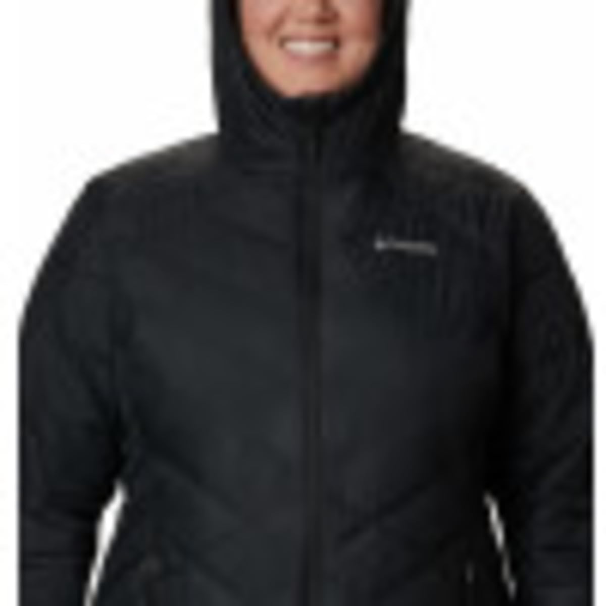 Columbia Women's Heavenly Long Hooded Jacket, Black, 2X