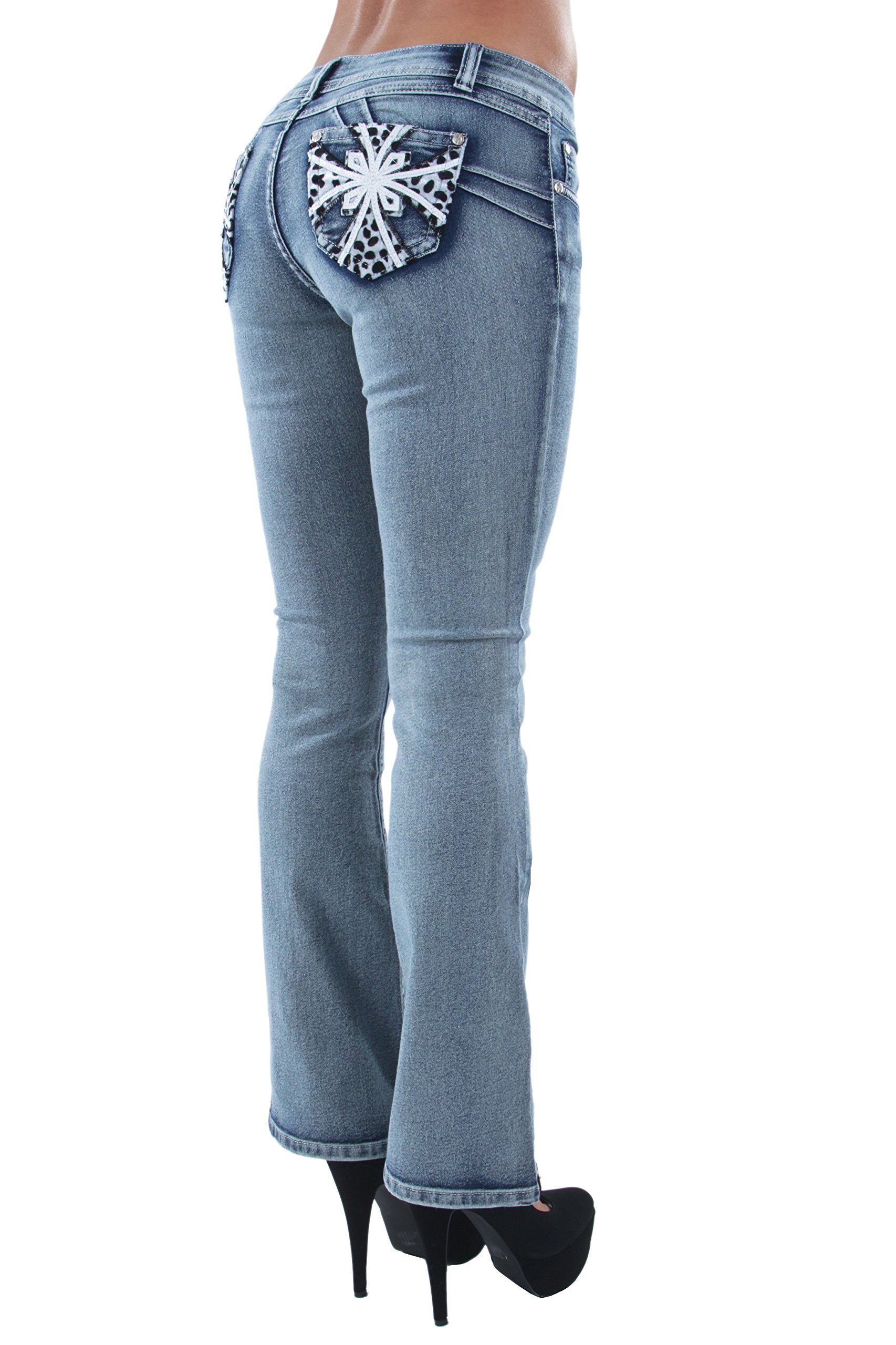 Colombian Design, Butt Lift, Levanta Cola, Boot Leg Jeans Plus/Junior Size