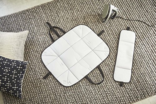 Yamazaki Home Tower 2-in-1 Mat and Bag Portable Folding Iron Pad Cover, W33XD18XH18cm, Black
