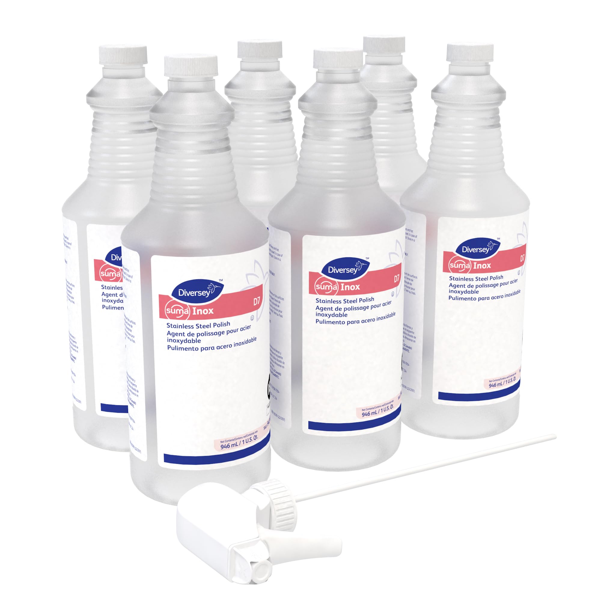Diversey Suma Inox D7 Stainless Steel Polish (32-Ounce, 6-Pack)