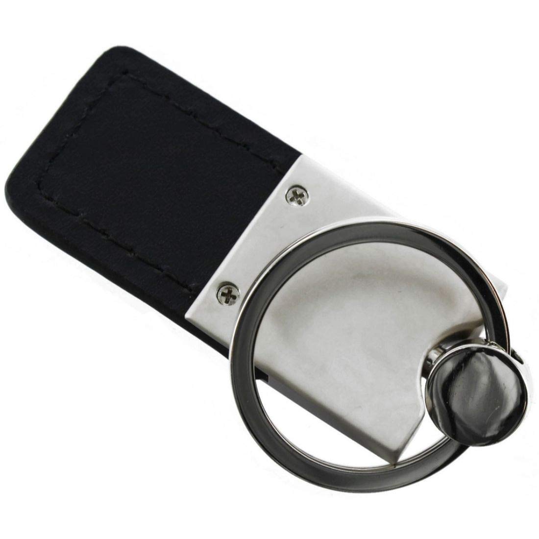 Au-TOMOTIVE GOLD Duo Rectangular Leather Key Chain for Honda CR-Z (Black)