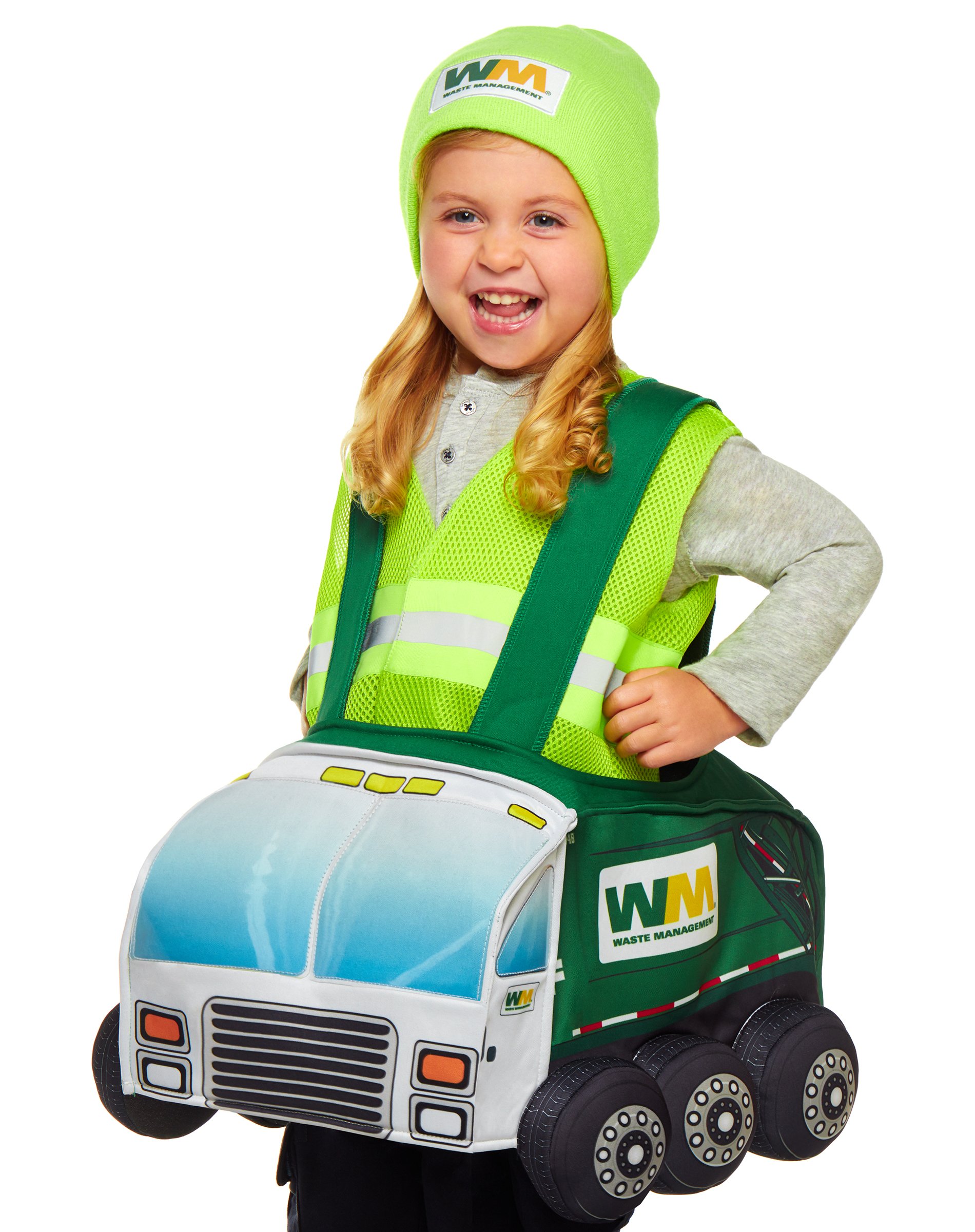 Spirit Halloween Toddler Waste Management Garbage Truck Ride-A-Long Costume | OFFICIALLY LICENSED