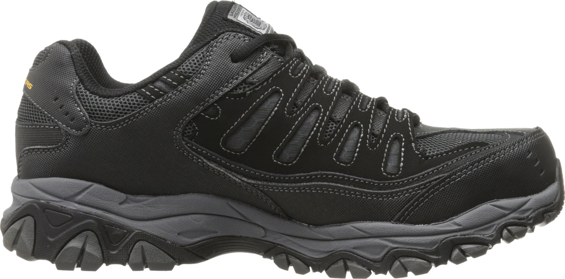 Skechers Men's Cankton Steel Toe Construction Shoe, Black/Charcoal, 11.5 Wide