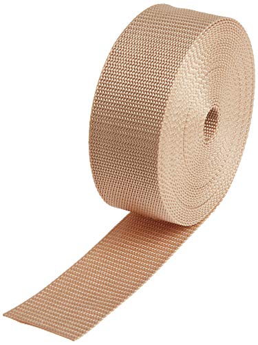Strapworks Heavyweight Polypropylene Webbing - Heavy Duty Poly Strapping for Outdoor DIY Gear Repair, 2 Inch x 10 Yards - Khaki