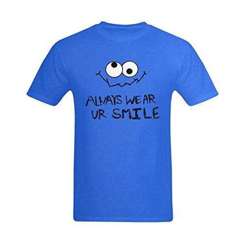 Youranli Men's Cookie Monster Always Wear Ur Smile Fashinable Tee-shirt L