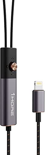 1MORE Triple-driver Headphones In-Ear Hi-Res Audio Earphones with Microphone and Remote Control Lightning Connector for iPhone7 iPhone 8 iPhone X, iPad & iPod - E1001L Gold