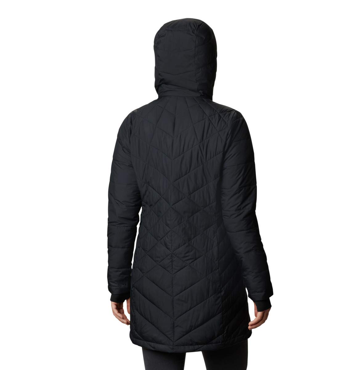 Columbia Women's Heavenly Long Hooded Jacket, Black, 2X