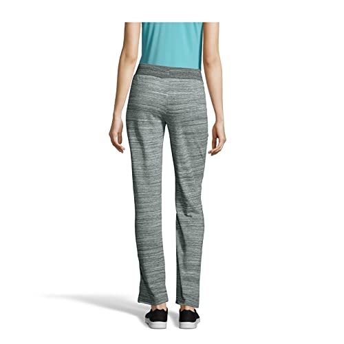 Hanes Women's French Terry Pant, Black Space Dye, XX-Large