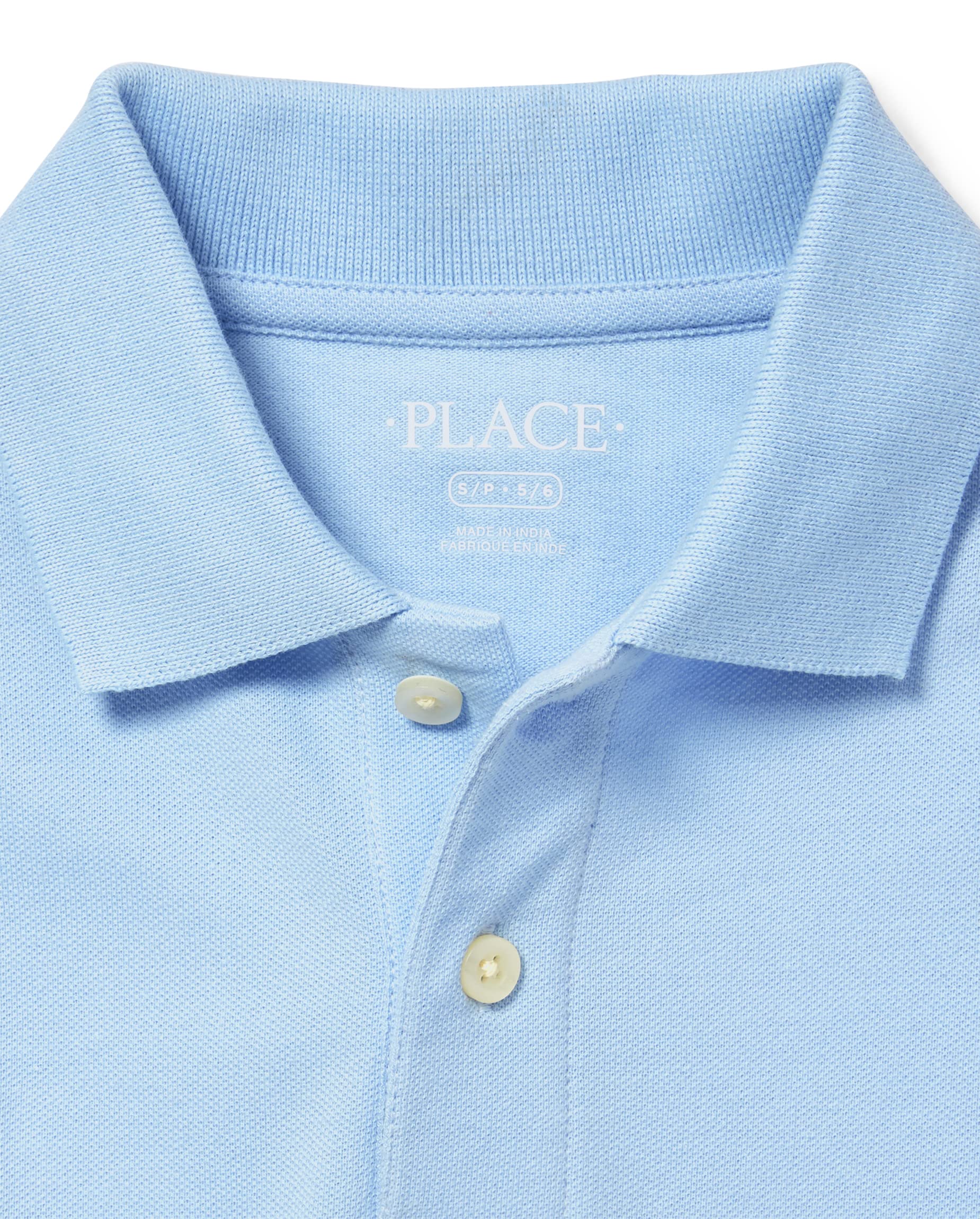 The Children's Place boys Single Long Sleeve Pique Polo, Brook, Small
