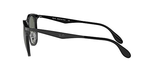 Ray-Ban RB4278 Square Sunglasses, Black On Matte Black/Dark Green, 51 mm