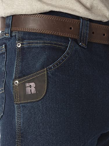 Wrangler Riggs Workwear Men's Advanced Comfort Five Pocket Jean, dark tint, 42x32
