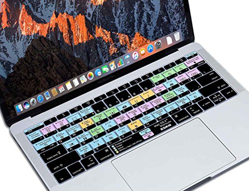 XSKN Shortcut MAC OS X Keyboard Skin Cover for Apple New MacBook Pro 13 (Model A1708, No Touch Bar) & Apple MacBook 12 (Model A1534) (US Layout)