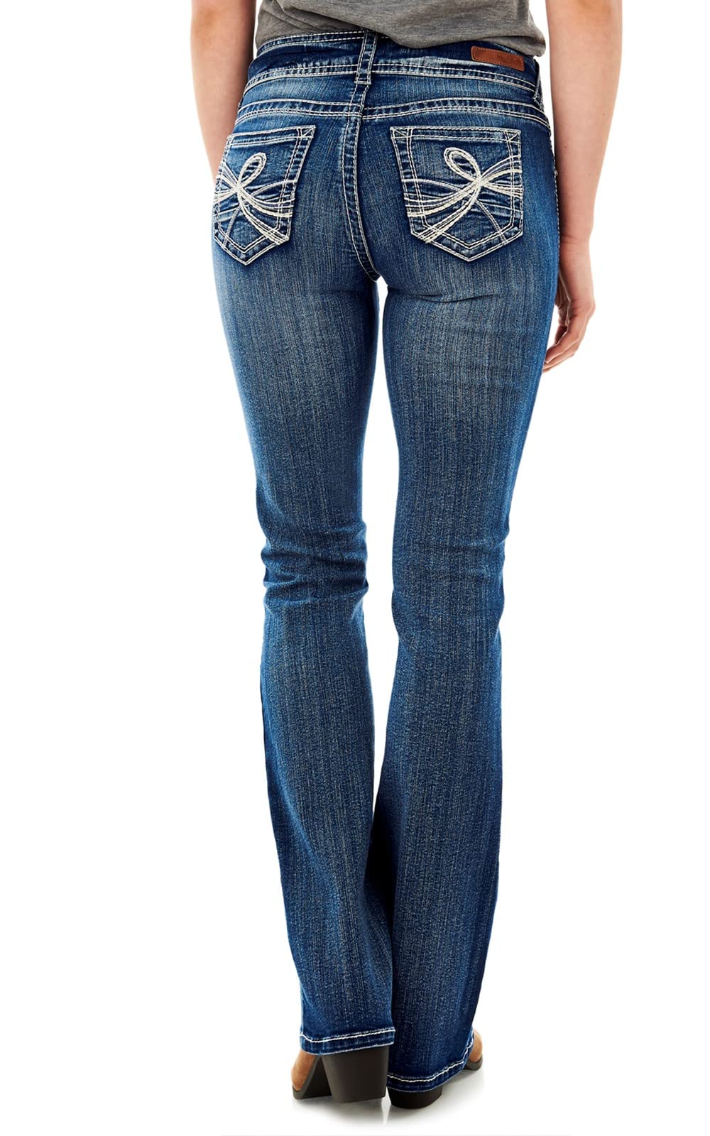WallFlower Women's Luscious Curvy Bootcut Mid-Rise Insta Stretch Juniors Jeans (Standard and Plus), Jenna, 5