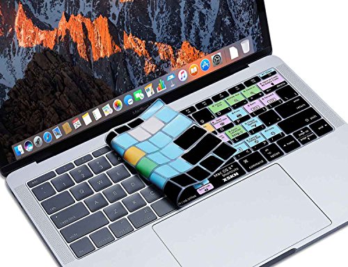 XSKN Shortcut MAC OS X Keyboard Skin Cover for Apple New MacBook Pro 13 (Model A1708, No Touch Bar) & Apple MacBook 12 (Model A1534) (US Layout)