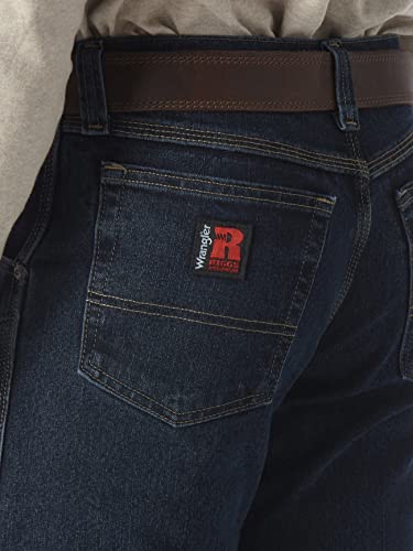 Wrangler Riggs Workwear Men's Advanced Comfort Five Pocket Jean, dark tint, 42x32