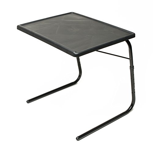 Table Mate XL TV Tray Table - Folding Couch Table Trays for Eating Snack Food, Stowaway Laptop Stand, Portable Bed Dinner Tray - Adjustable TV Table with 4 Set Angles, Black