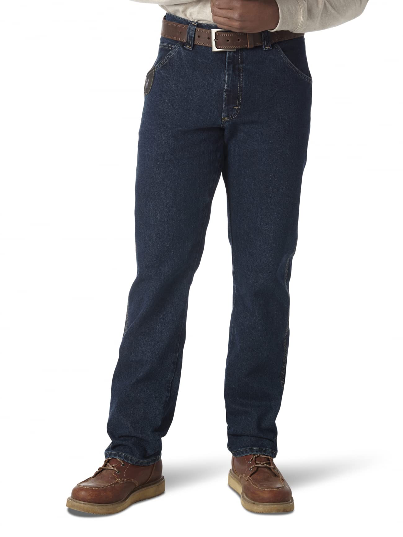 Wrangler Riggs Workwear Men's Advanced Comfort Five Pocket Jean, dark tint, 42x32