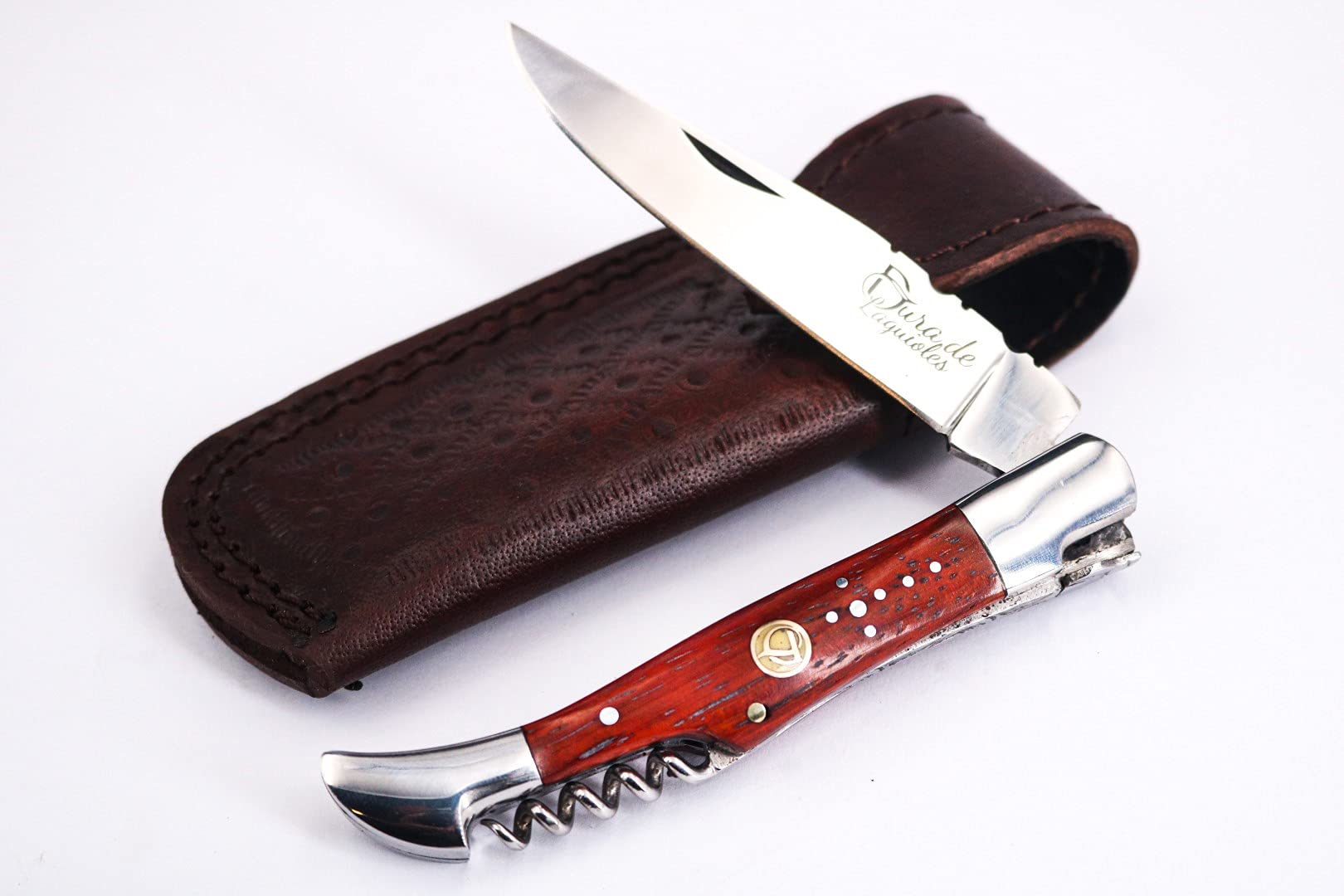 Dura Knives Dk-04 Luxembourg Original French Laguiole Knives Pocket Folding Knife Paddock wood Handle 5.6" Closed