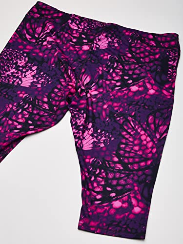 Just My Size Women's Plus Size Active Stretch Capri, Wingspan Plum Dream, 4X