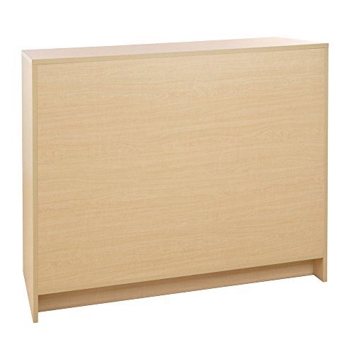 Only Hangers Cash Register Stand with 3 Height-Adjustable Shelves- 48" Black Melamine Checkout Counter - Available in Black and Maple. Available in 48" Wide and 72" Wide. (48" Wide, Maple)