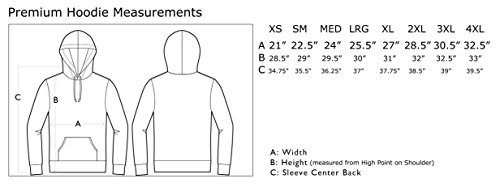 BSW Men's Veggie Monster Cookie Vegan Meme Crest Hoodie 4XL Navy/Charc