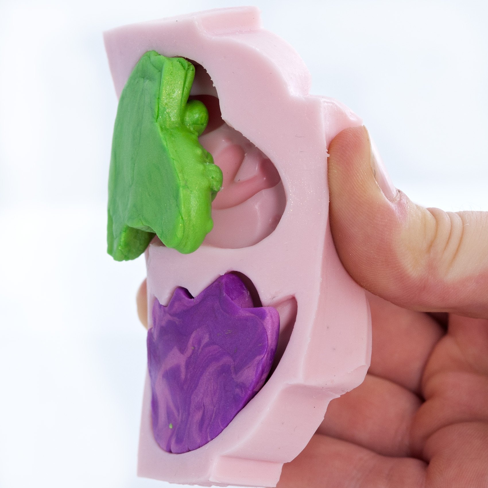Frog and Lily Pad Flower Flexible Silicone Mold, Fondant, Candy, Chocolate, Food Safe, Polymer Clay, Resin Mold, Epoxy and so much more. Food Safe, Craft Mold Flexible and Easy to Use.