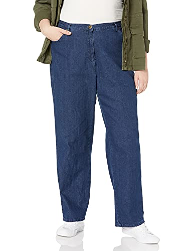 Ruby Rd. womens Plus-size Classic 5-pocket Fly Front Denim Jean Pants, Indigo, 16 US