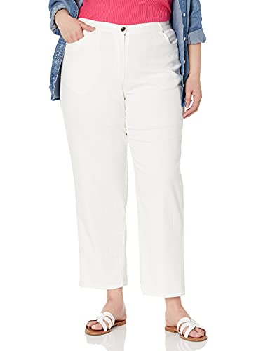 Ruby Rd. womens Plus-size Classic 5-pocket Fly Front Denim Jean Pants, White, 22 US