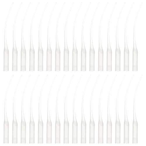 PH PandaHall Glue Tips, 100pcs Plastic Glue Micro-Tips Glue Extender Precision CA Glue Applicator for Arts Crafts Hobby Projects Guitar Fret Slot, White