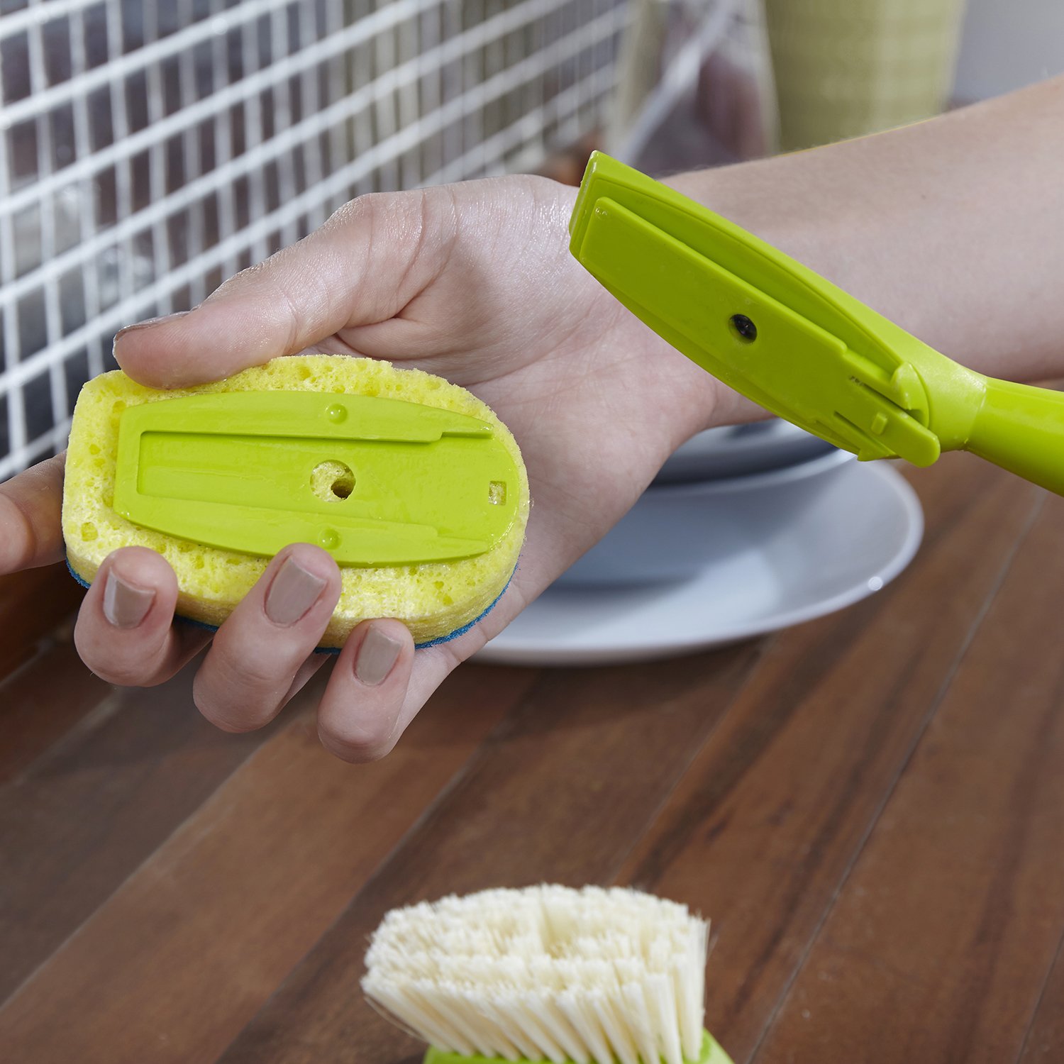 FULL CIRCLE CLEANING PRODUCTS Suds Up Dish Sponge Refills Green, 1 EA