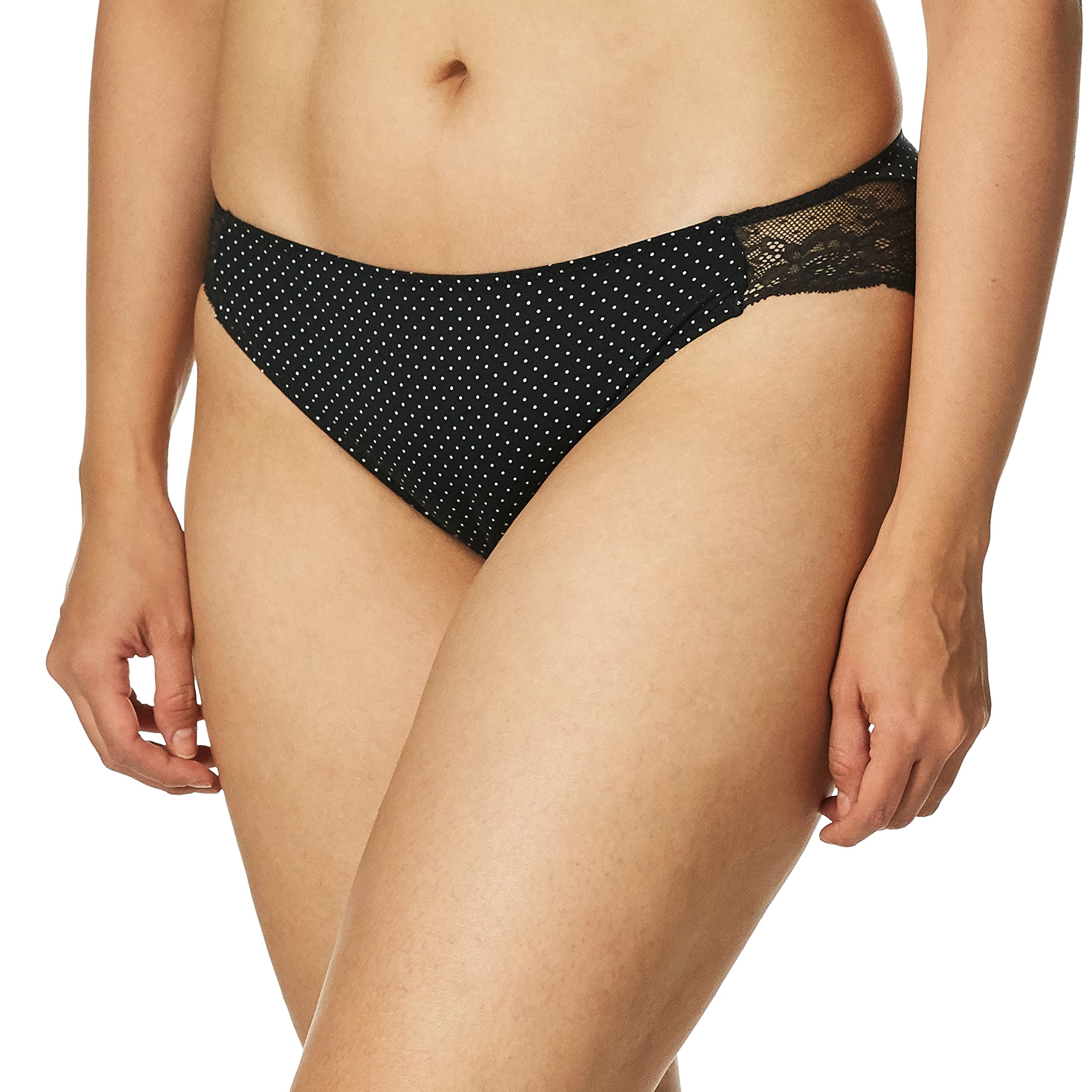 Maidenform womens Comfort Devotion Lace Back Panty tanga underwear, Black, Large US
